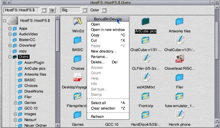 Clfiler File Manager For Risc Os Risc Os Cloverleaf Operating System For Raspberry Pi 3249